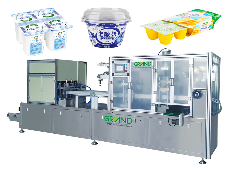 PP Yogurt cup forming filling sealing packaging machine - Hunan Grand ...