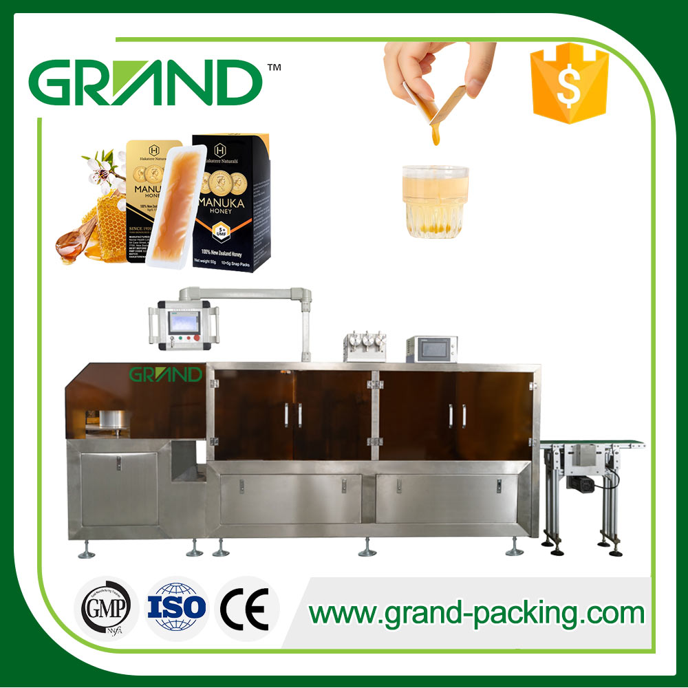 Vffs Easy-snap One Hand Opening Unit Dose Honey Filling Machine - Buy ...