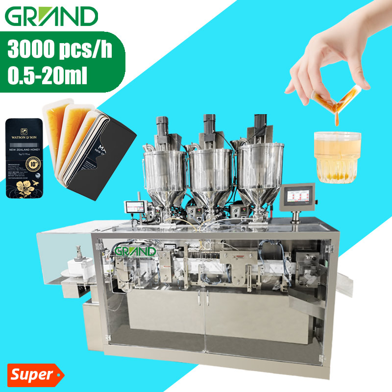 Vffs Easy-snap One Hand Opening Unit Dose Honey Filling Machine - Buy ...