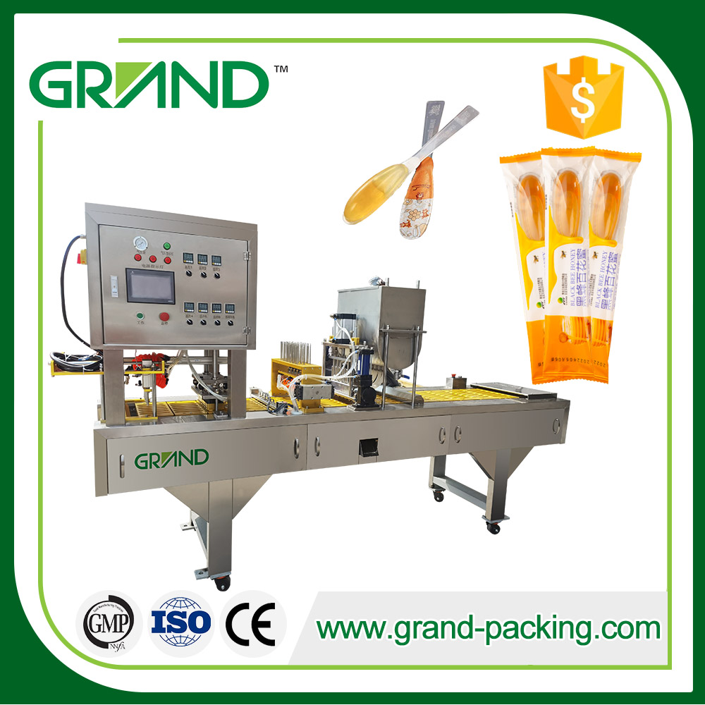6 Nozzles Honey Spoon Filling And Sealing Machine - Buy honey spoon ...