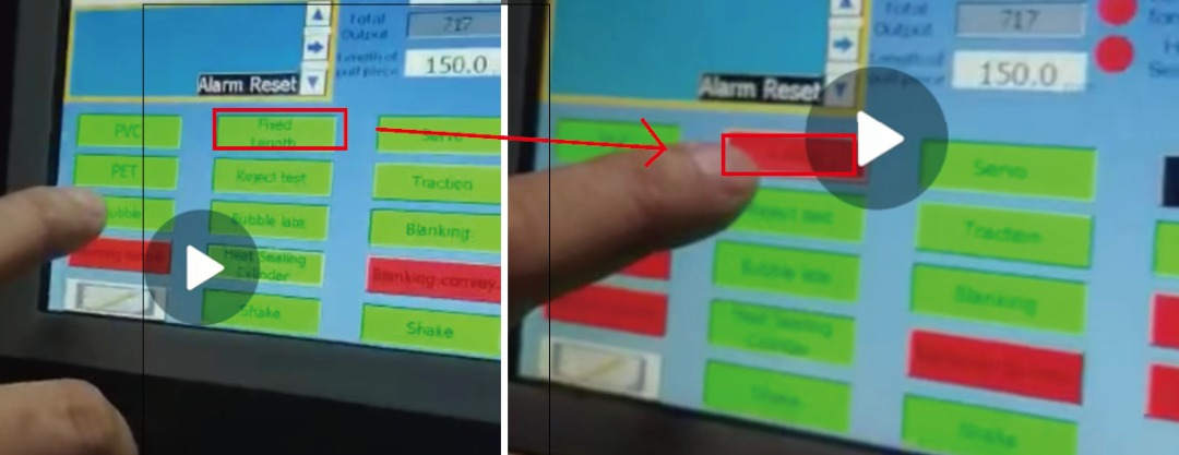 Blister packing machine eye mark tracking adjustment step by step -1